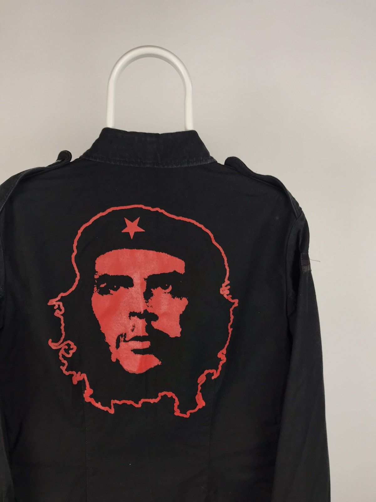 Military × Vintage Vintage Military Style Jacket Che Guevara Big Print ...
