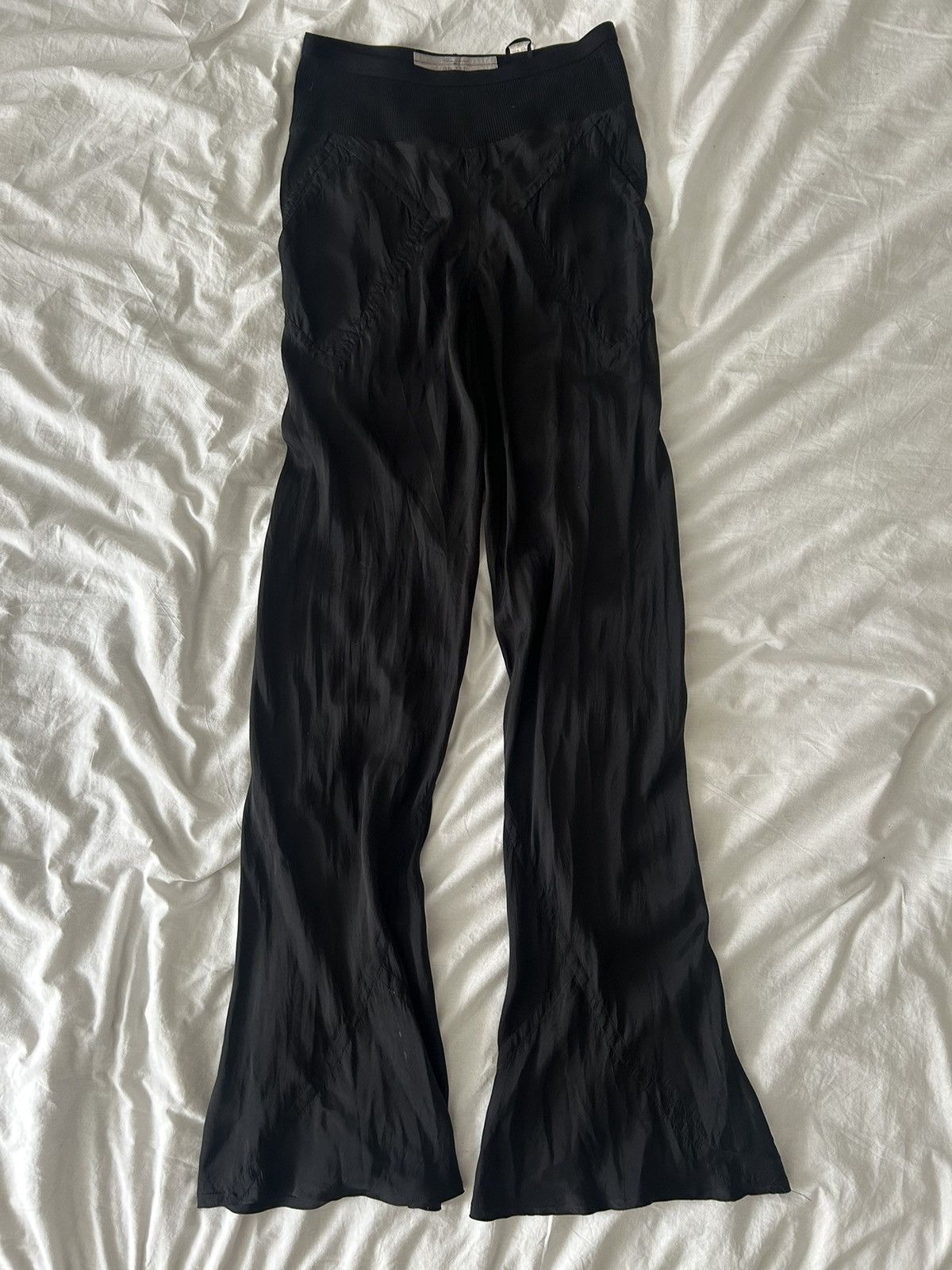 Rick Owens Rick Owens EDFU Satin Pants Flare | Grailed