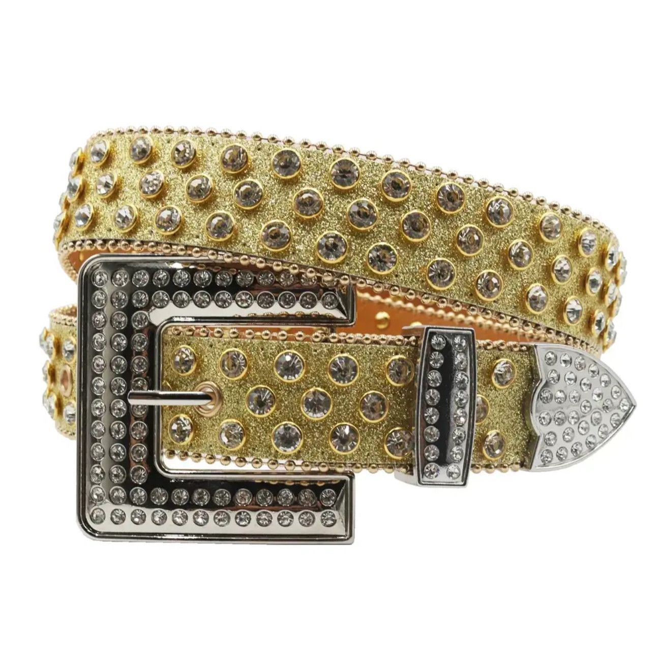 Vintage Western Rhinestone BB Style Belt | Grailed