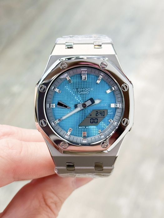 G Shock BRAND NEW Casioak G Shock Custom Mod Tiffany Blue Face Dial ...