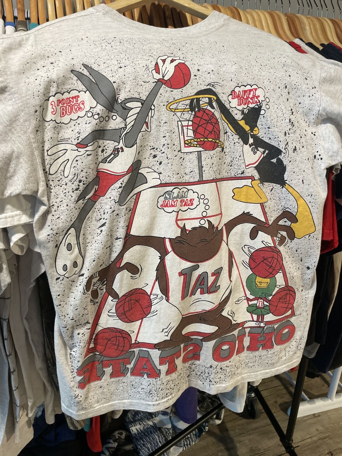 Vintage 90s single stitch Taz looney tunes AOP | Grailed