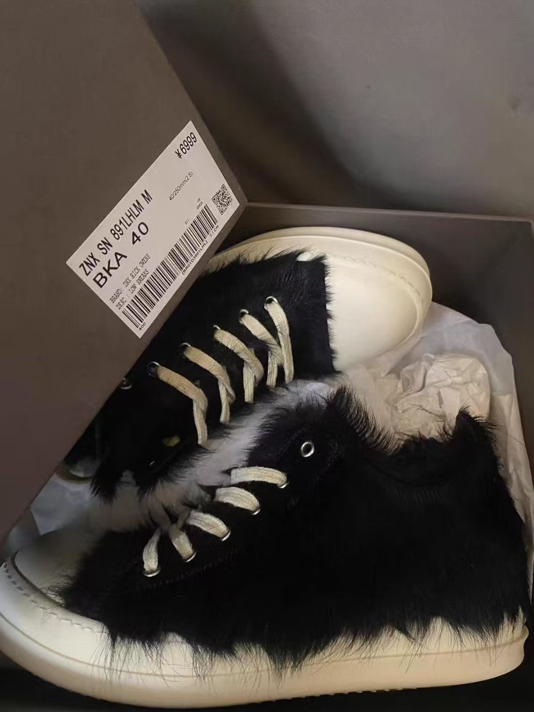 Rick Owens rick owens low-top fur sneakers size 40-yw | Grailed