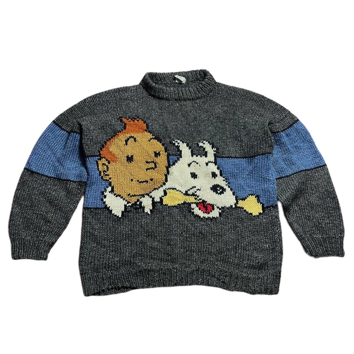 Movie Rare Vintage TinTin Cable Knit Cozy Jumper Herge Sundancer | Grailed