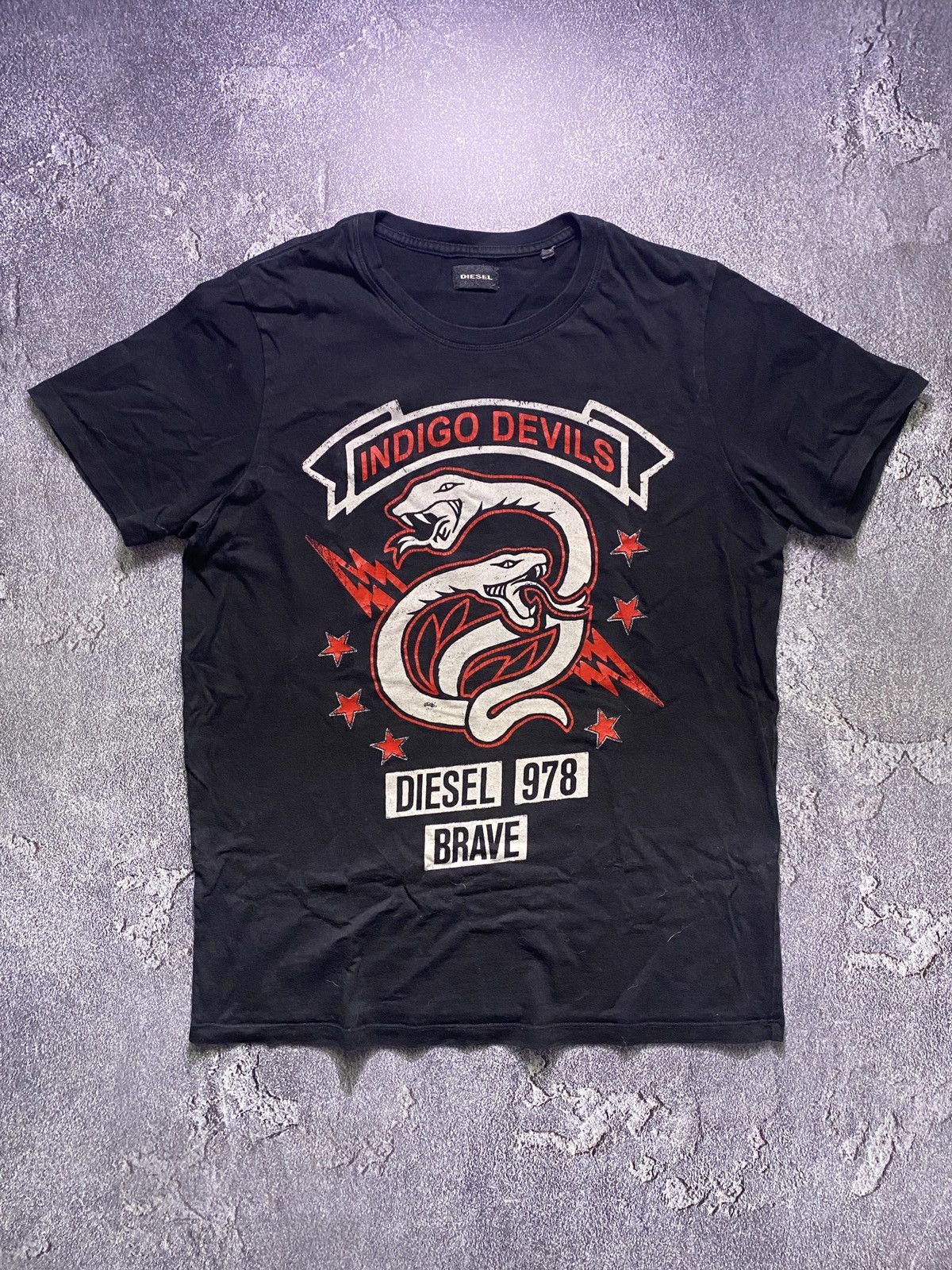 Diesel × Streetwear × Vintage Vintage Diesel Indigo Devils Snake Black ...