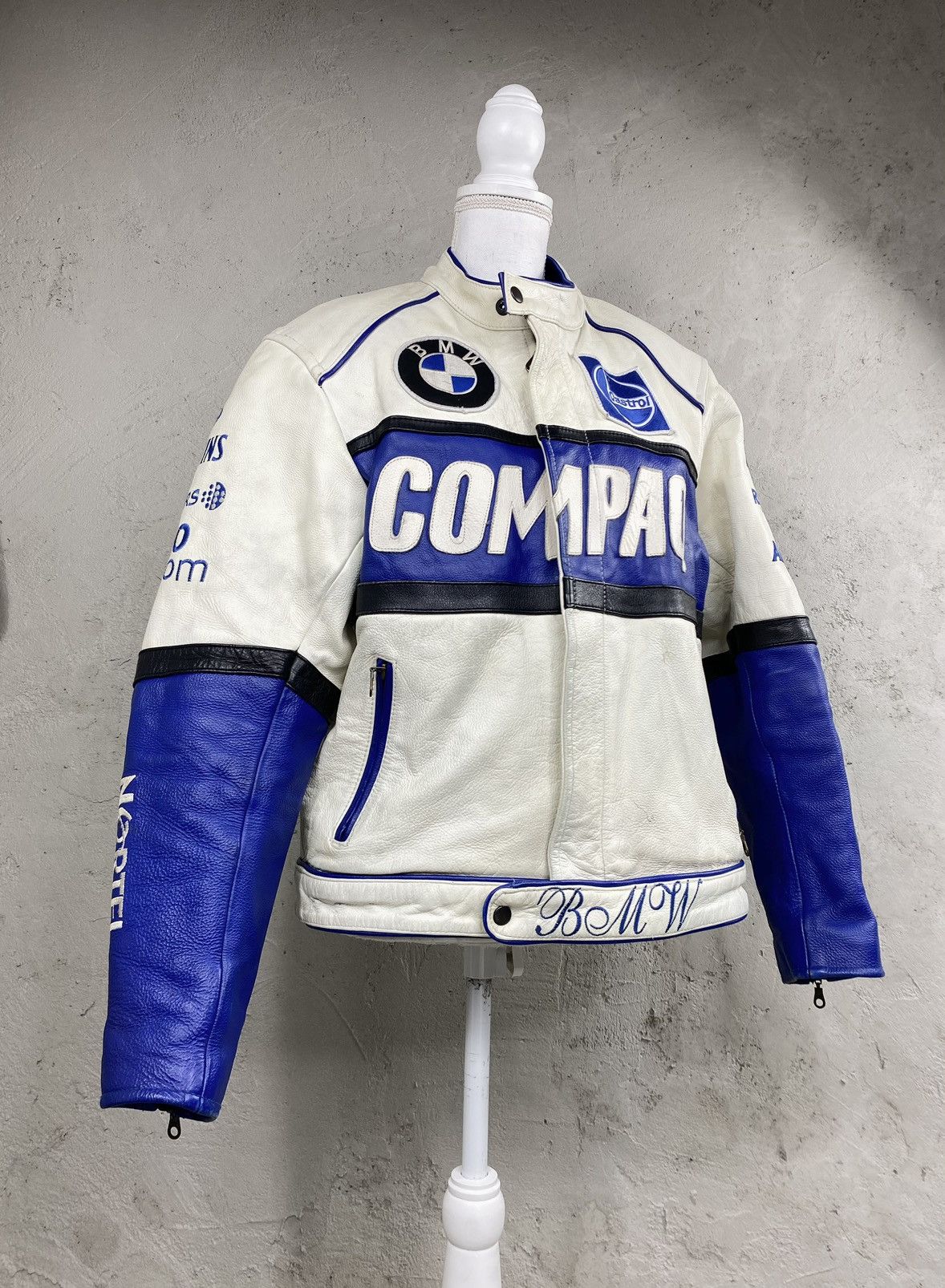 Vintage BMW leather jacket with protectors racing rare vintage piece ...