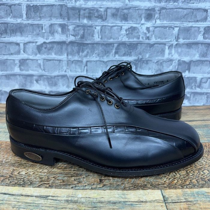 Footjoy FootJoy Classics Dry Premiere Golf Shoes Black Lizard 50756 ...