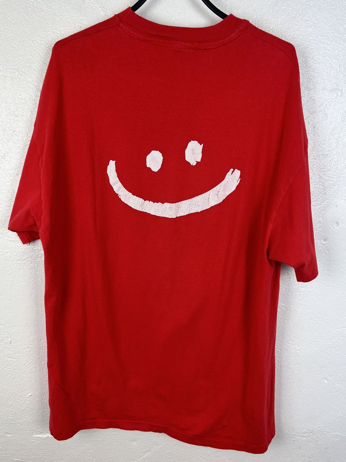 Vintage 90s Vintage Smiley Happy Face Logo Single Stitch T-Shirt | Grailed