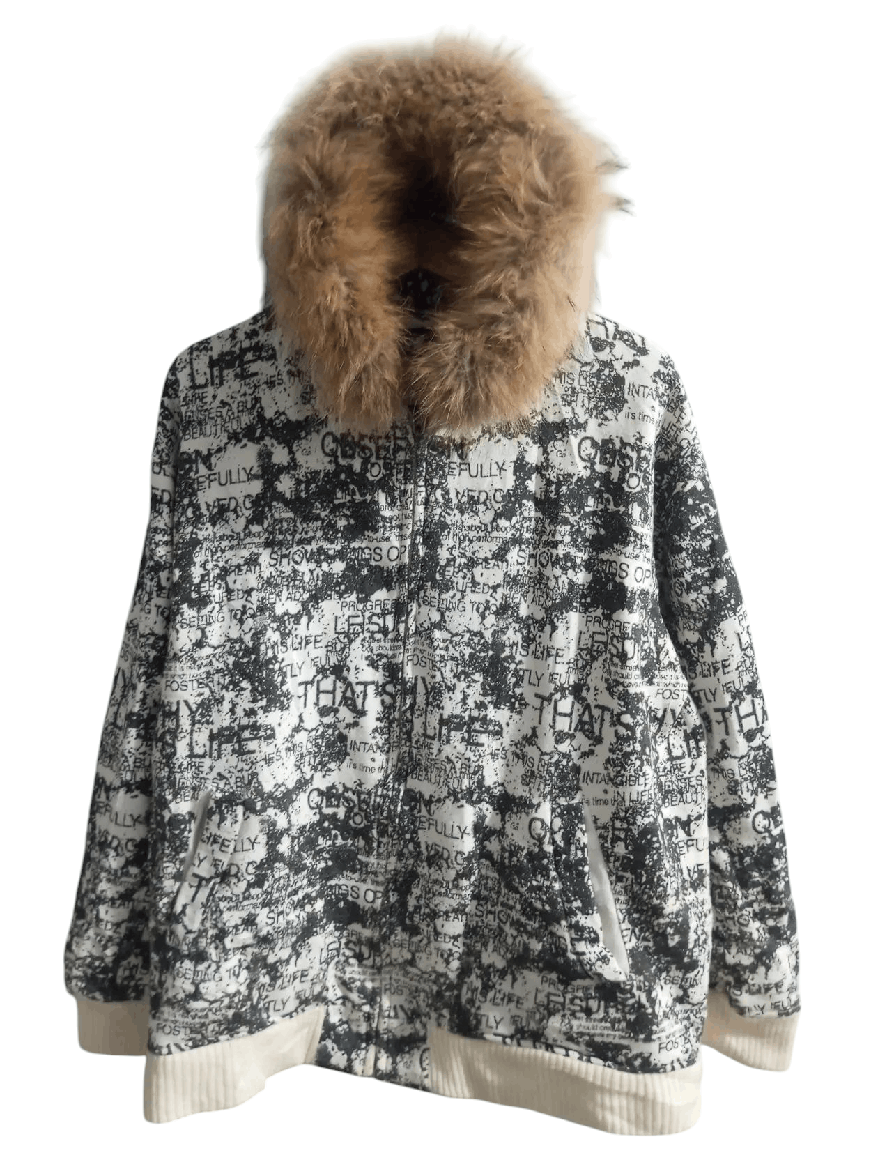 Defective Struct Vintage detective struct poem full print fur hoodie ...