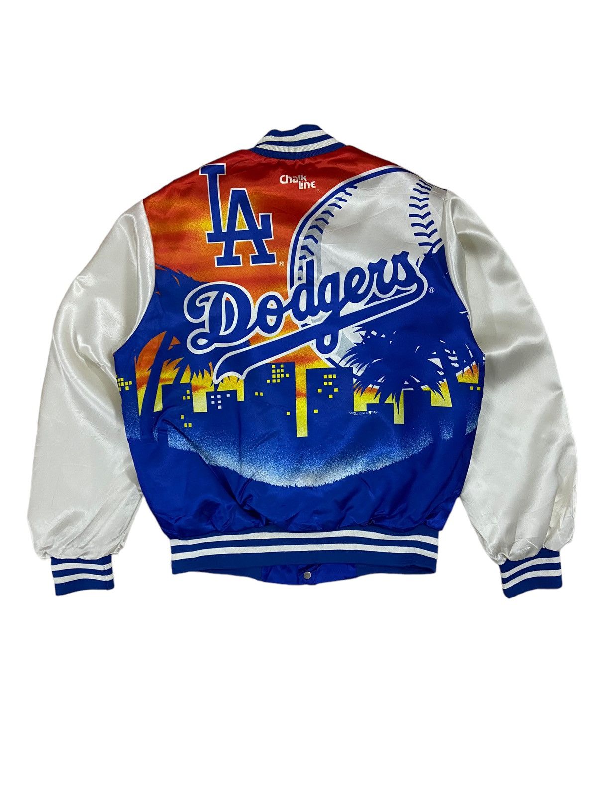 Chalk Line Vintage RARE 1990 Los Angeles Dodgers Full Print Jacket MLB ...