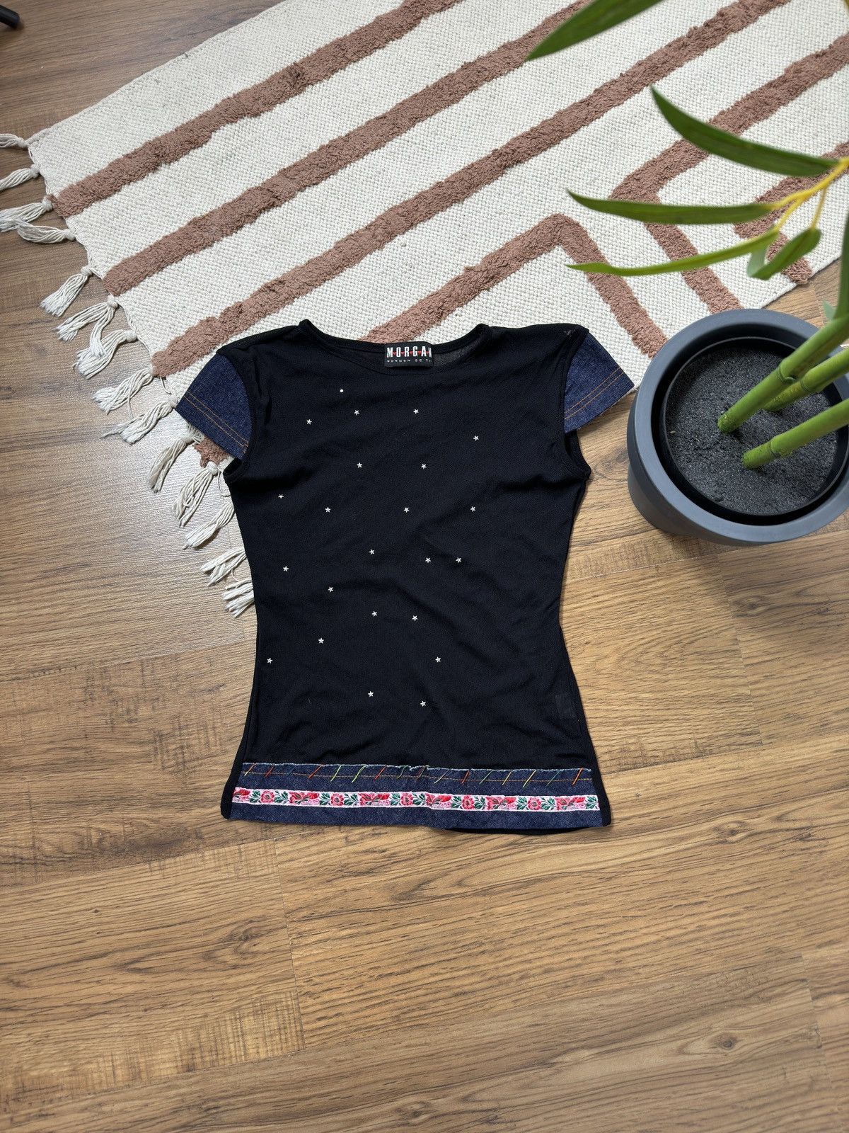 Morgan Homme × Streetwear × Vintage VINTAGE MORGAN DE TOI STAR MESH Y2K ...