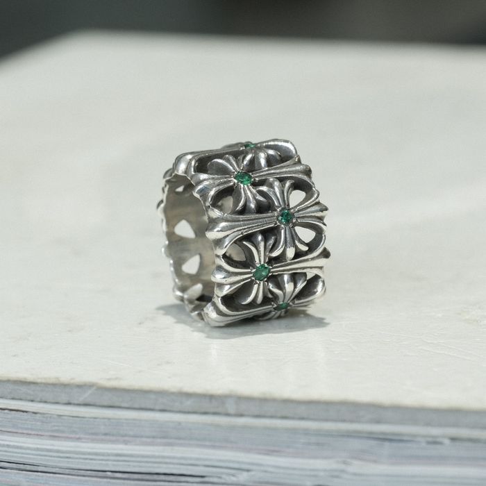 Chrome Hearts CHROME HEARTS - CEMETERY EMERALD RING | Grailed
