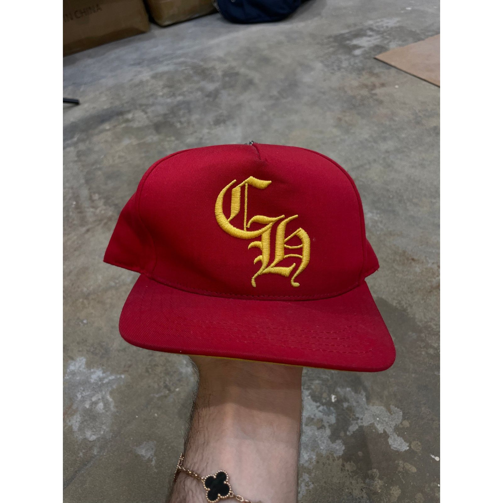 Chrome Hearts Chrome Hearts CH Cap Red Yellow OS Used | Grailed