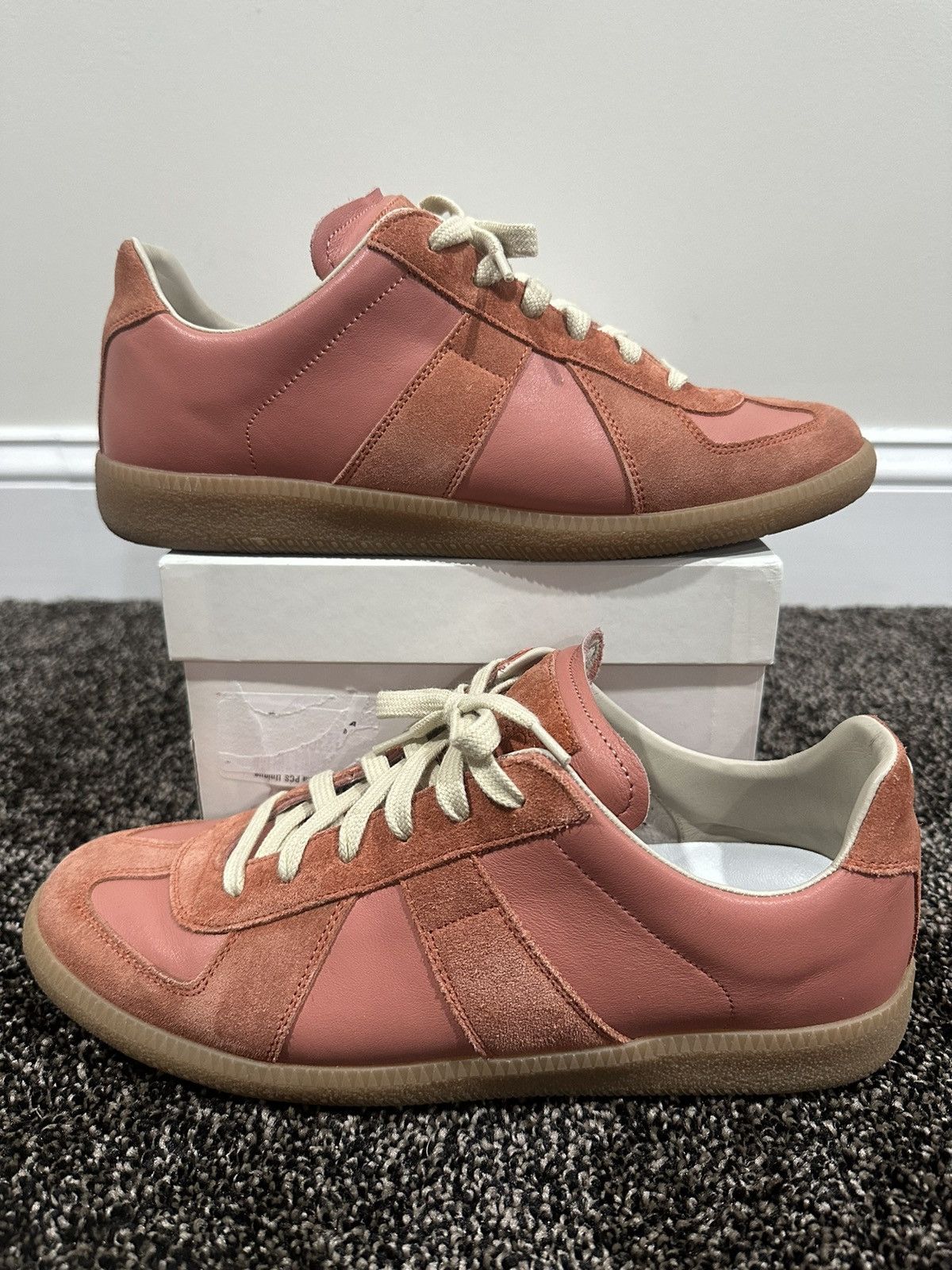 Maison Margiela Maison Margiela Replica GAT Salmon Pink Sneaker | Grailed