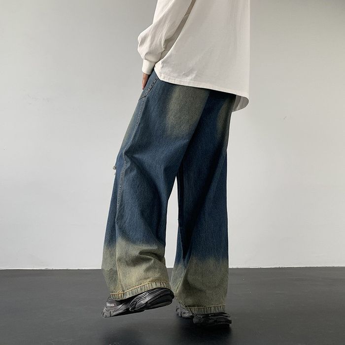 Streetwear Gradient Baggy Denim Jeans | Grailed