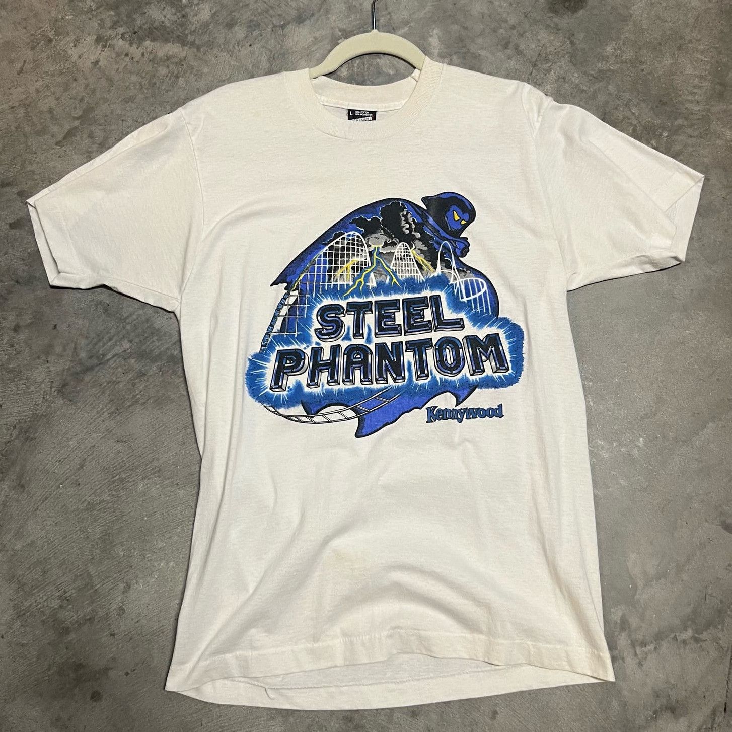 Screen Stars Vintage 1990s KennyWood Theme Park Steel Phantom T-shirt ...