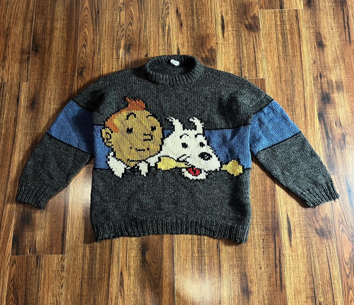 Cartoon Network × Coloured Cable Knit Sweater × Movie Rare Vintage Tin ...