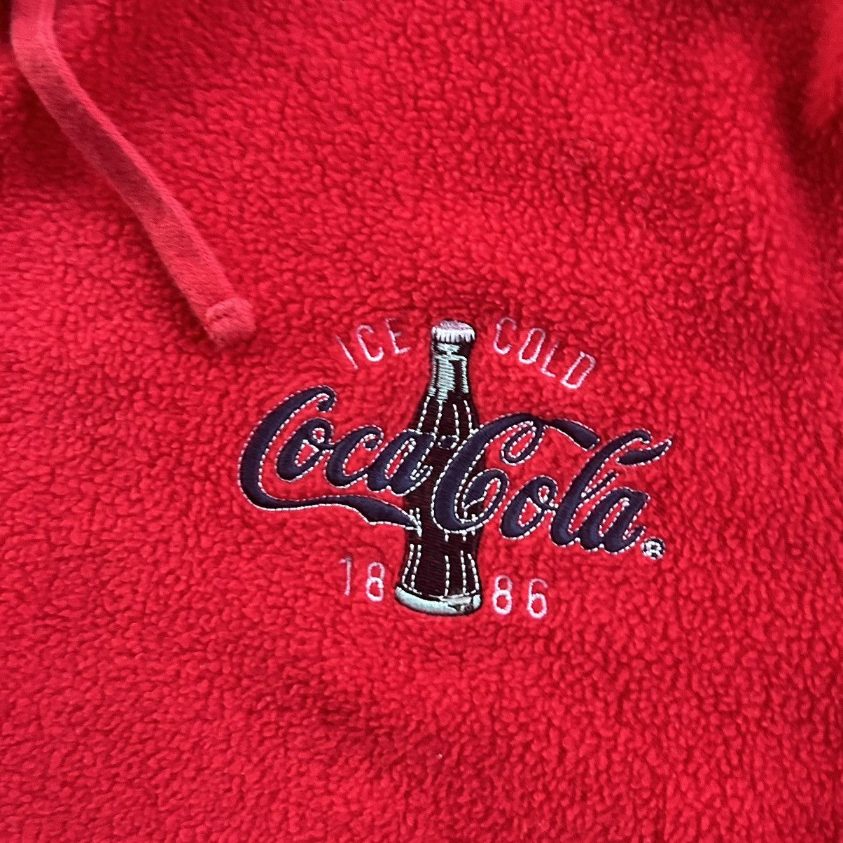 Coca Cola × Vintage Vintage 90s Coca Cola Soda Fleece Zip Up Jacket ...