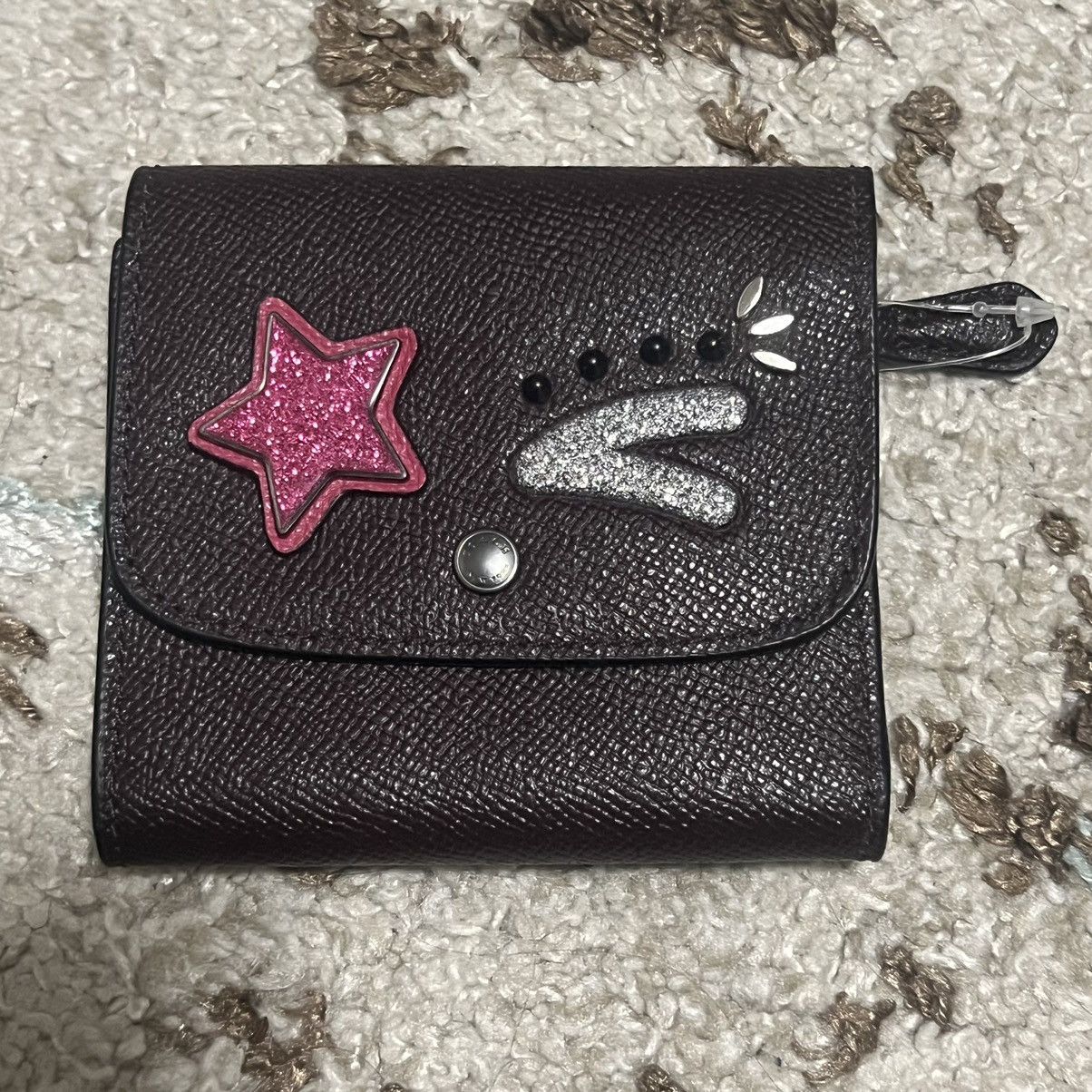 Coach Coach Winky Face Leather Trifold Wallet Hello Kitty Style | Grailed