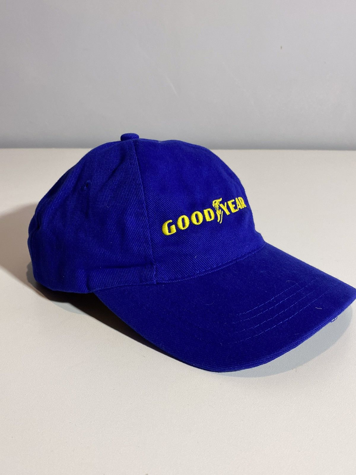 Racing Goodyear y2k hype streetwear style deep blue cap | Grailed