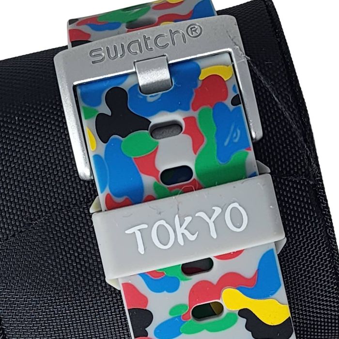Bape Swatch x A Bathing Ape Watch Grey Multi-Color | Grailed