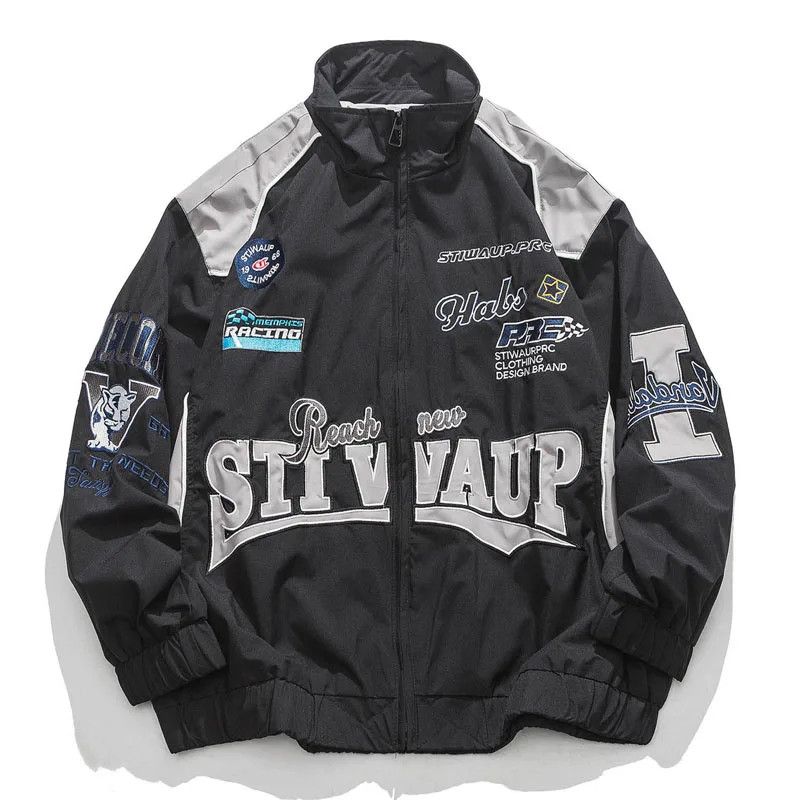 Custom Jacket × Streetwear Varsity Jacket Patchwork Racing Streetwear ...
