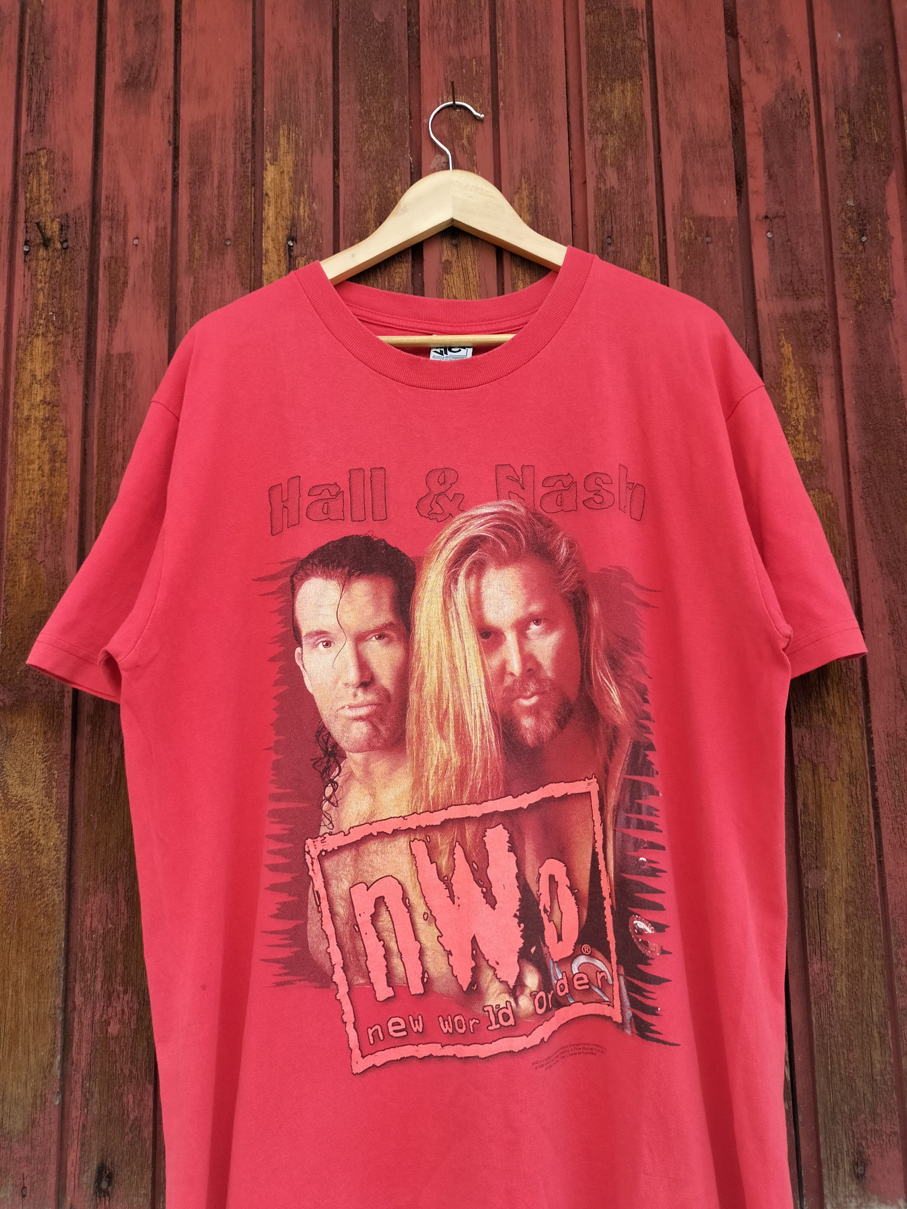 WCW/nWo × WWE × WWF Vintage WCW Scott Hall & Kevin Nash outsider 1998 T ...