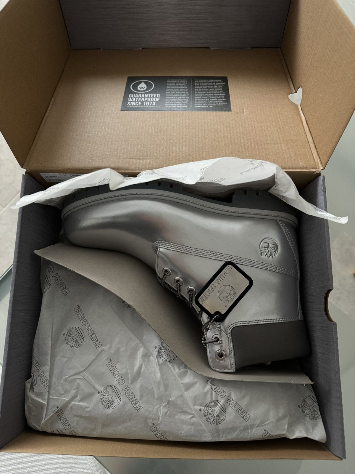 Timberland Timberland X Veneda Carter Silver/Chrome Boots | Grailed