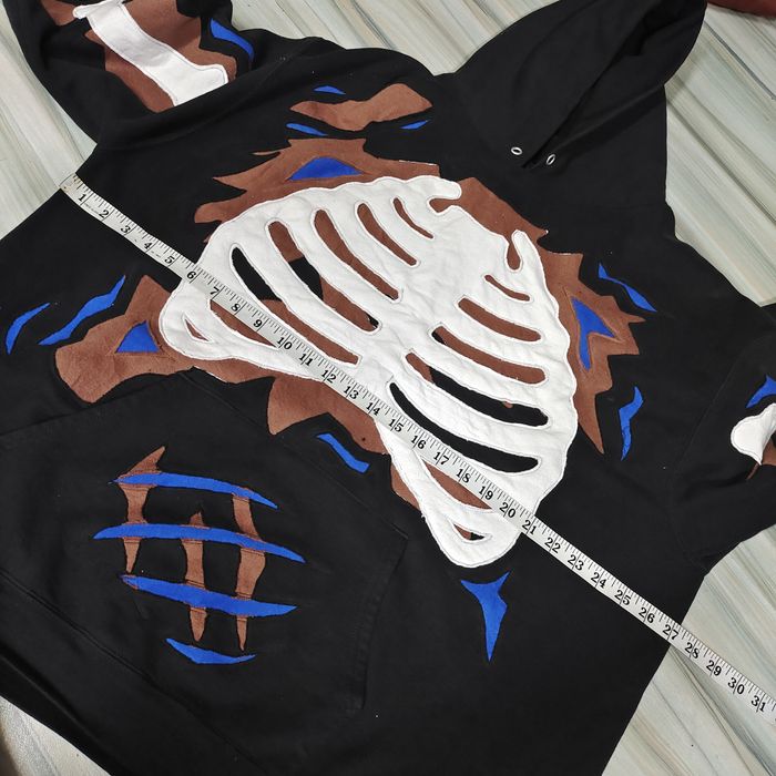 Custom Champion Custom Rework 3d Skeleton Ripped Hoodie | Grailed