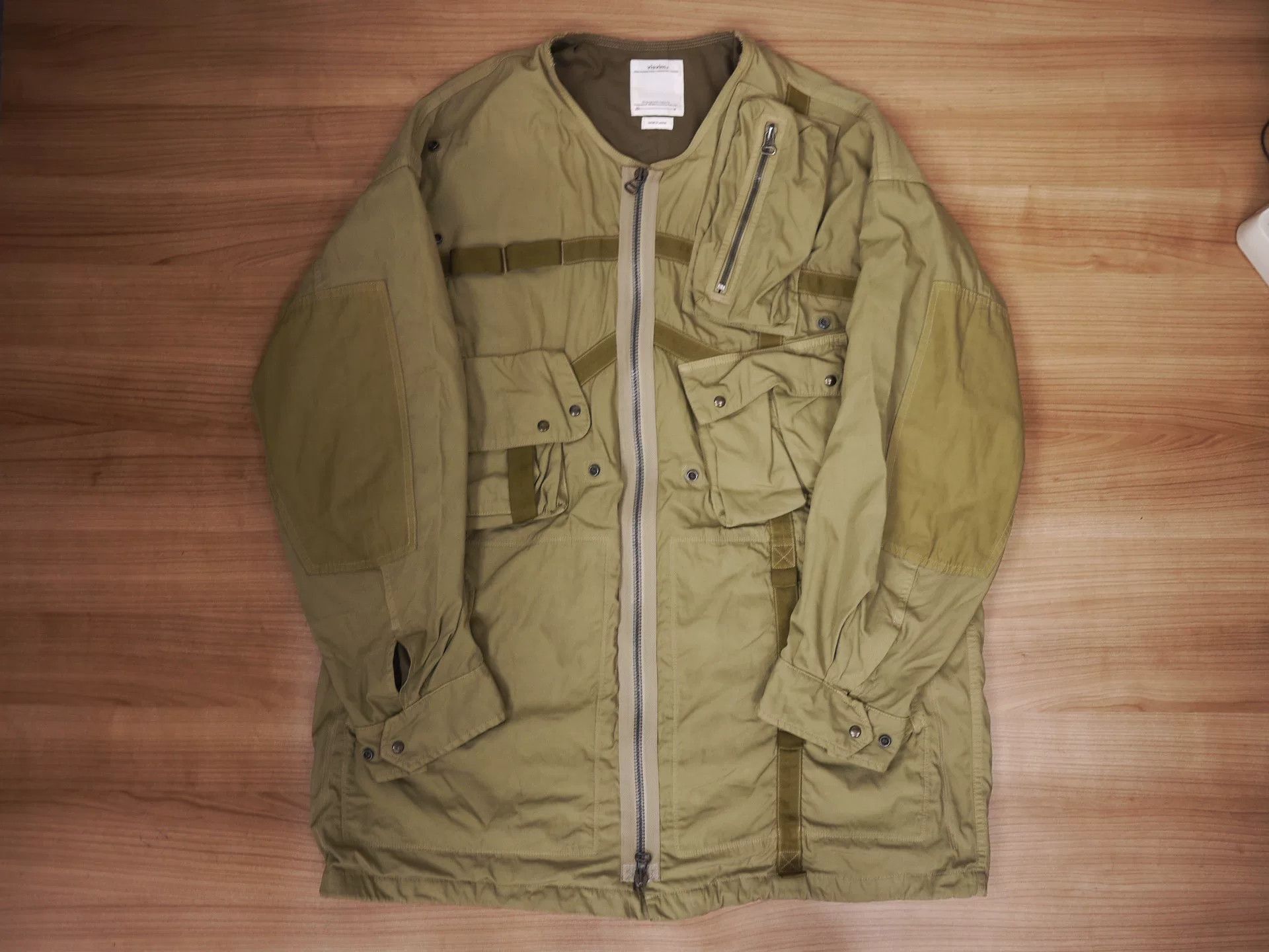 Visvim visvim paratrooper coat in beige color | Grailed