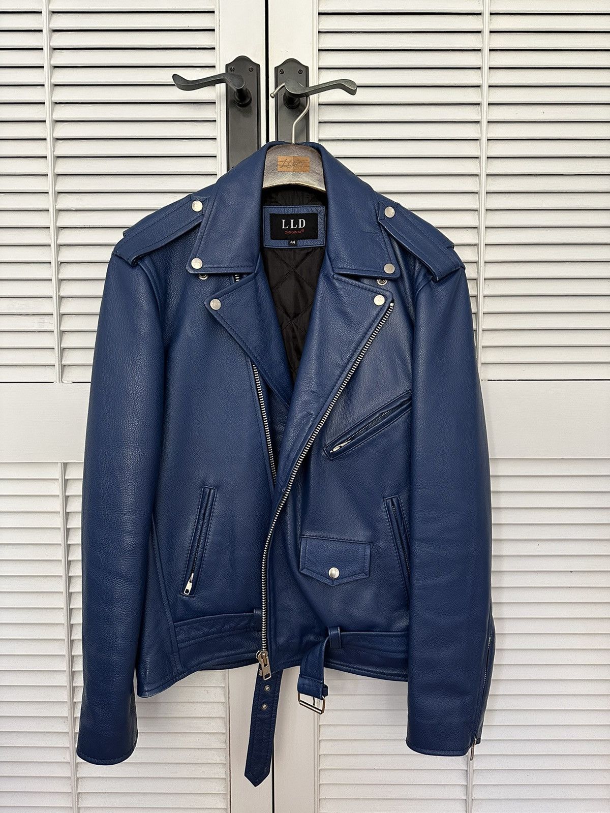 Custom Cobalt Blue Leather Jacket (LLD) | Grailed