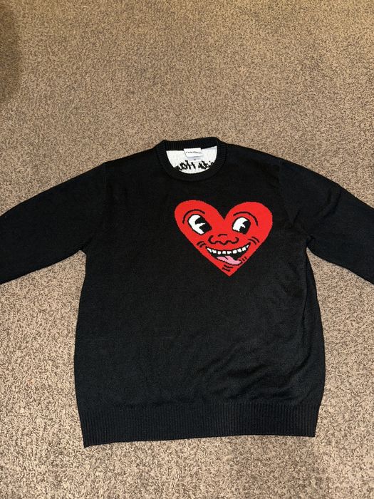 Keith Haring Keith Haring Sweater heart logo | Grailed