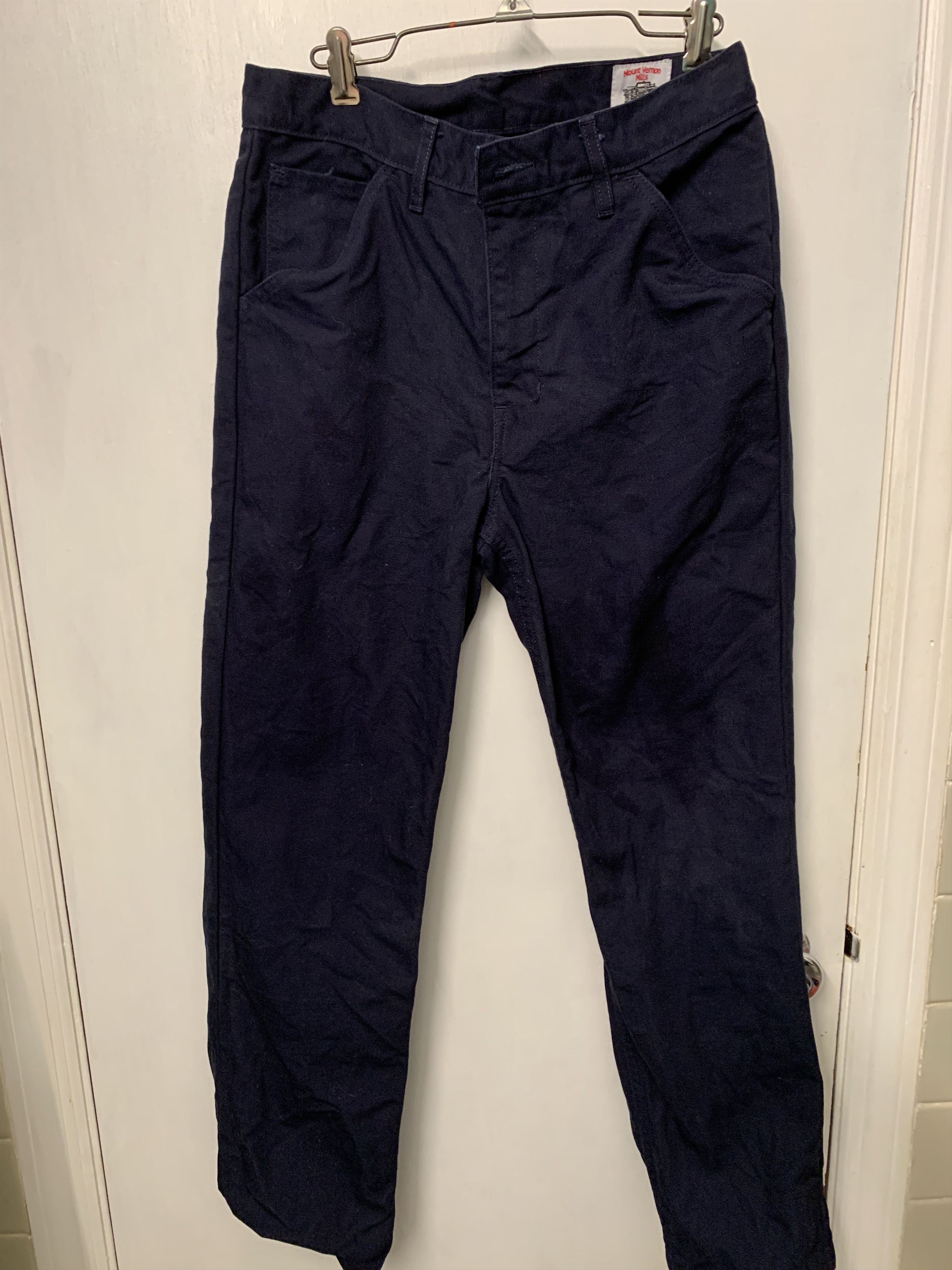 Left Field Nyc Left Field Duck Work Chinos 30 x 28 Navy | Grailed