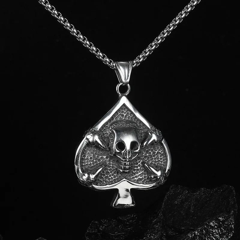 Jewelry × Streetwear × Vintage Gothic Spades Poker Style Necklace | Grailed