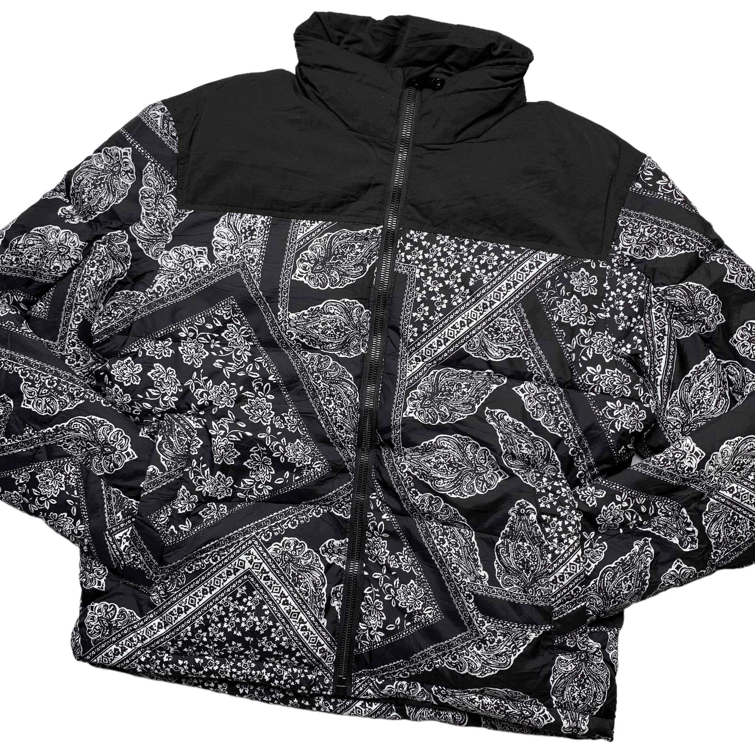 Winter Session × Zara Zara Bandana Paisley Down Jacket Puffer | Grailed