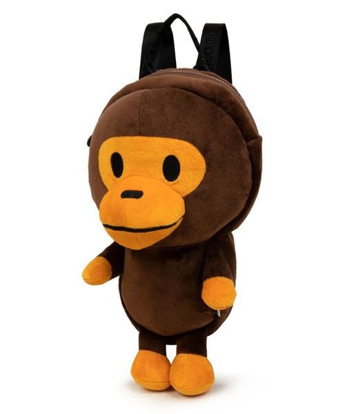 Bape A BATHING APE BABY MILO PLUSH BACKPACK Brown | Grailed