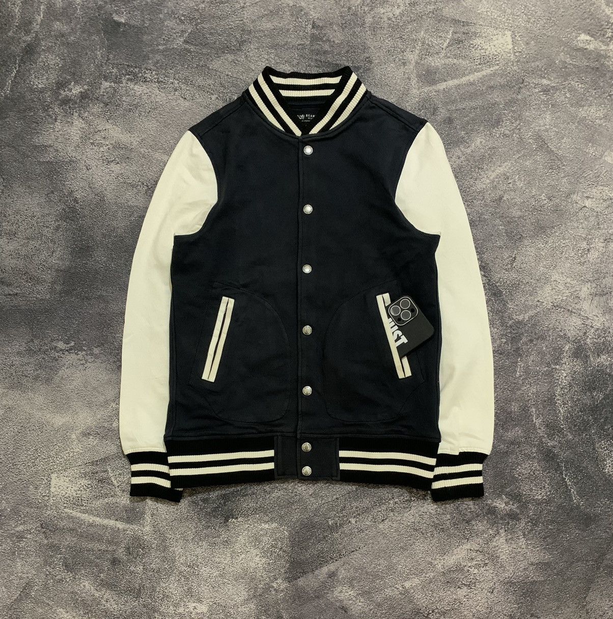 Beams Plus Beams Heart Varsity Collage Jacket | Grailed