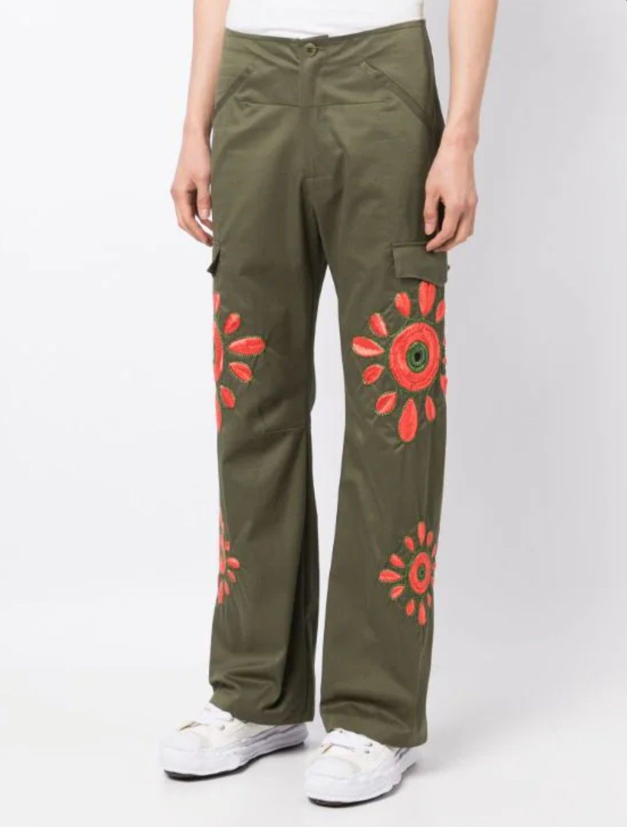 Bluemarble Embroidered Flower Cargo Pants | Grailed