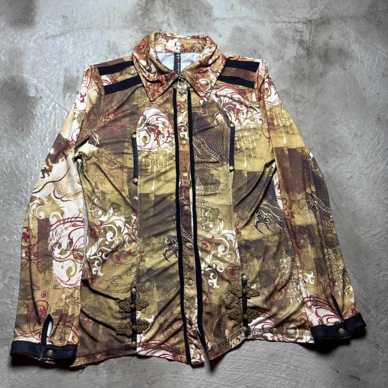 Japanese Brand ozz cronce vkei tatoo buttonup 14thaddiction kmrii vibe ...