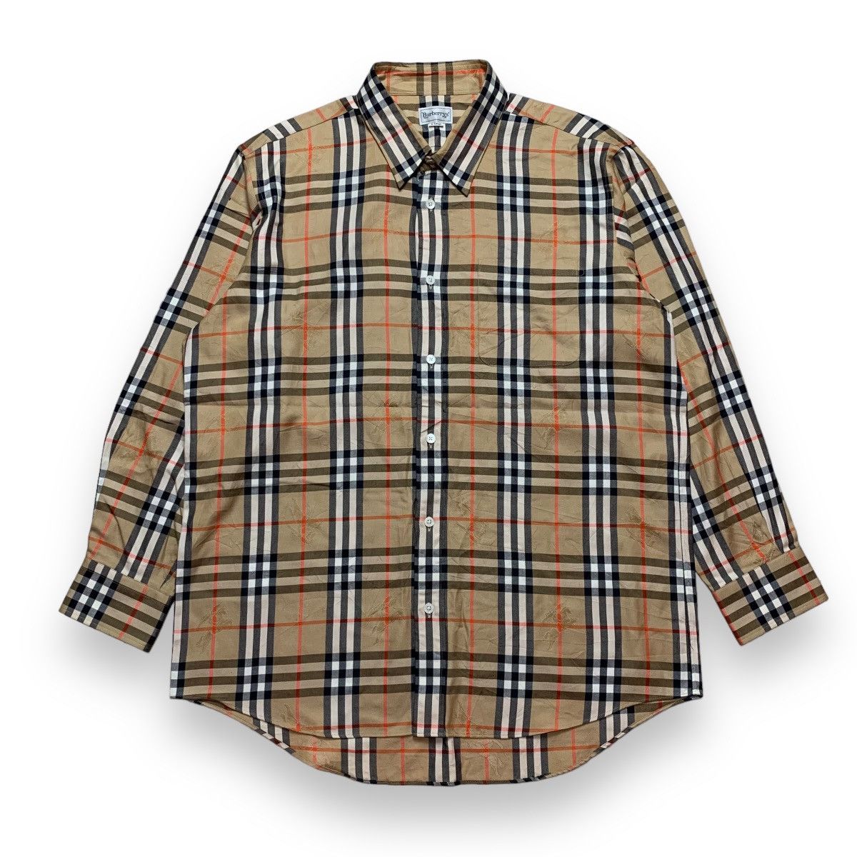 Vintage Vintage burberrys monogram shadow horse nova check shirt | Grailed