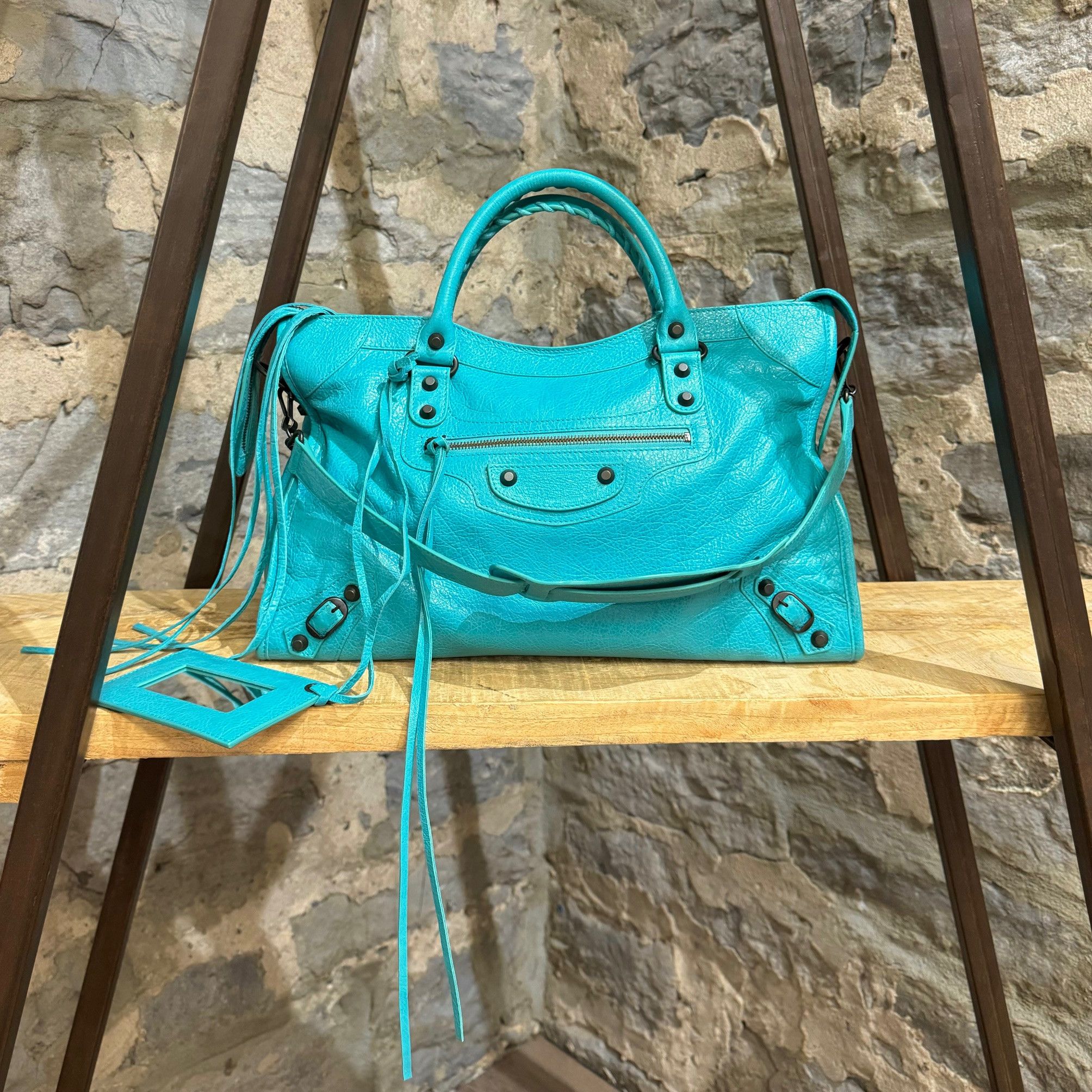 Balenciaga Balenciaga Turquoise Blue Classic Medium Le City Bag | Grailed