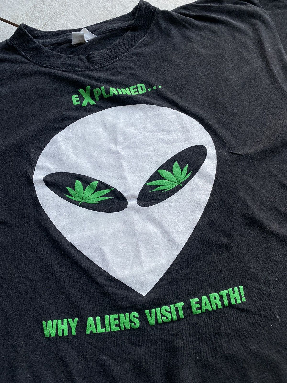Vintage 90s Vintage Marijuana Explained Why Aliens Visit Earth tees ...