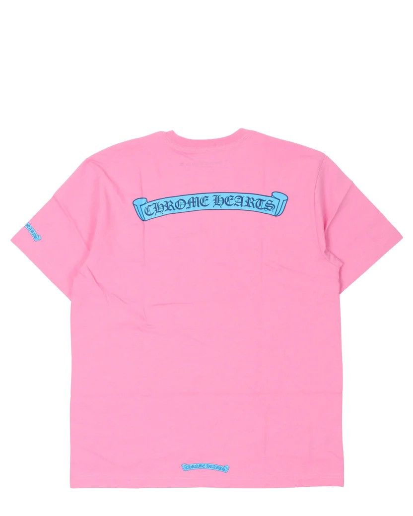 Chrome Hearts Pink Scroll Logo T-Shirt | Grailed