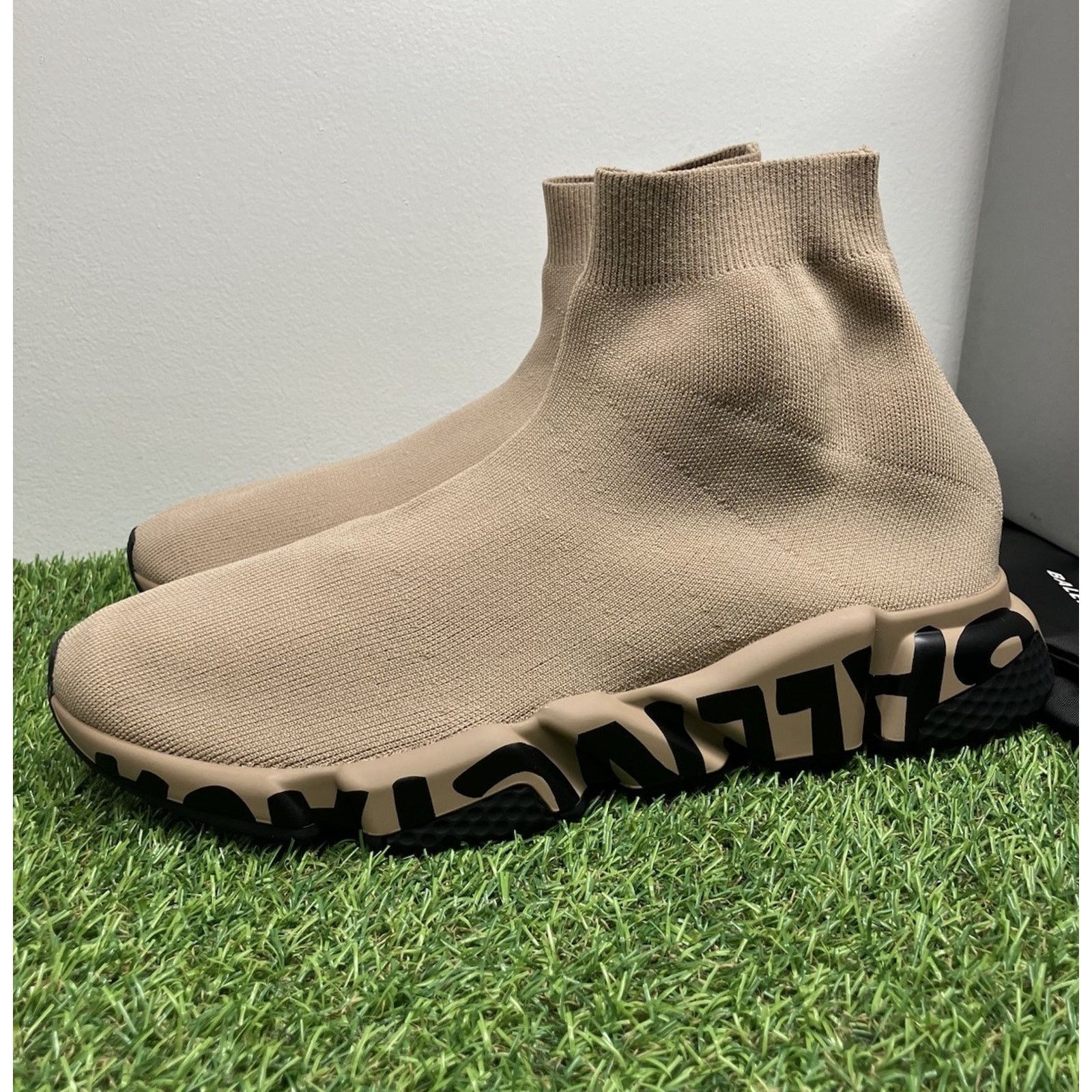 Balenciaga Balenciaga Speed Graffiti Trainer 'Beige Black Logo' | NEW ...