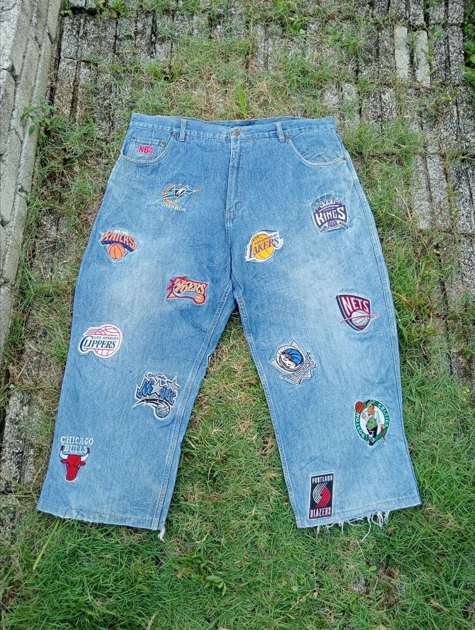 NBA × Streetwear × Vintage 🔥BAGGY🔥Vintage Unk NBA Embroidery All Team ...