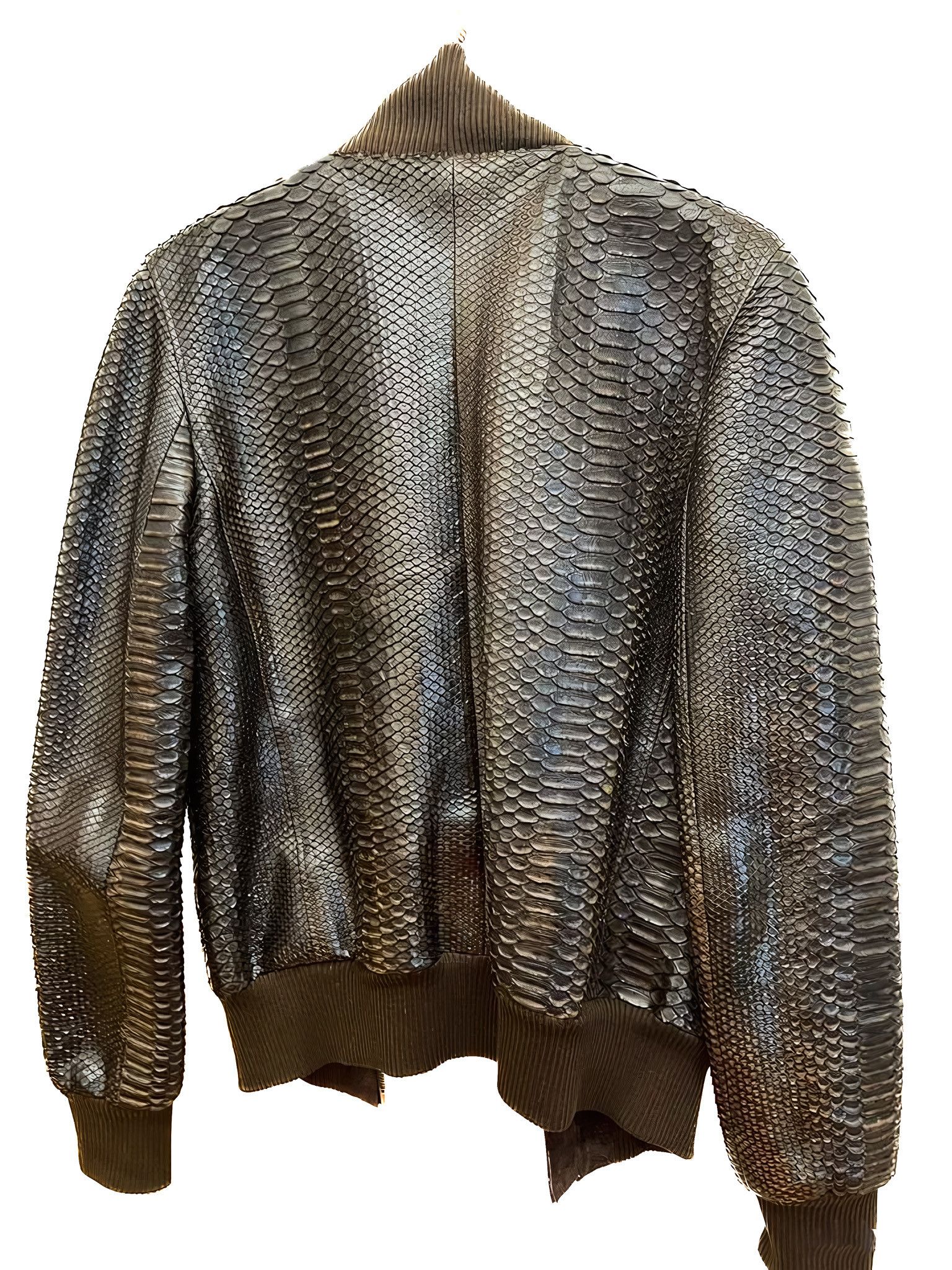 Dolce & Gabbana PYTHON LEATHER JACKET | Grailed