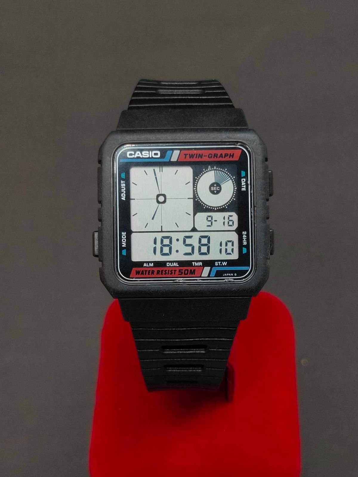 Japanese Brand × Vintage × Watch Rare Vintage Casio AE-20W Twin Graph ...