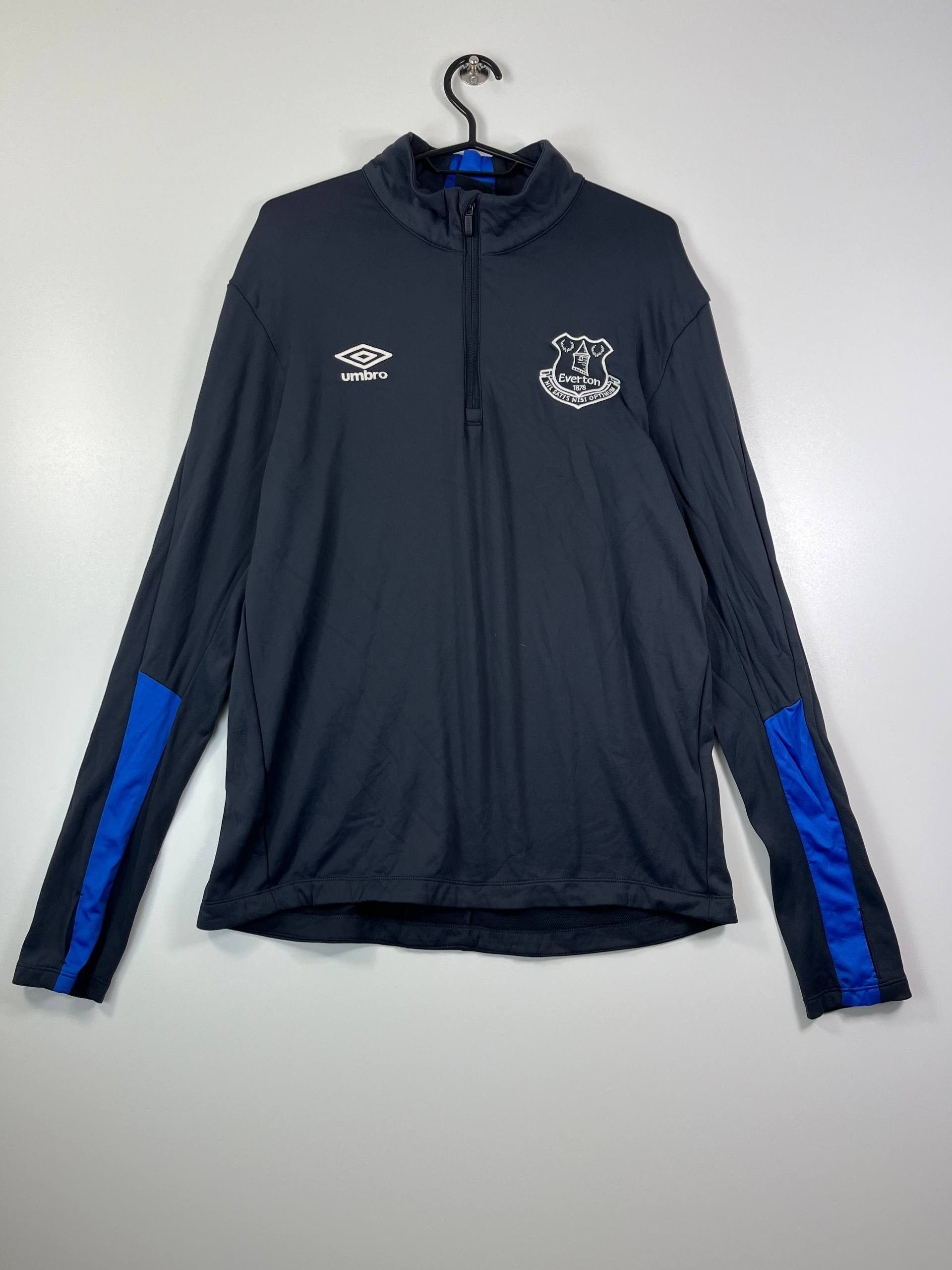 Umbro Everton FC Umbro Training Top Long Sleeve Zip Black Size L | Grailed