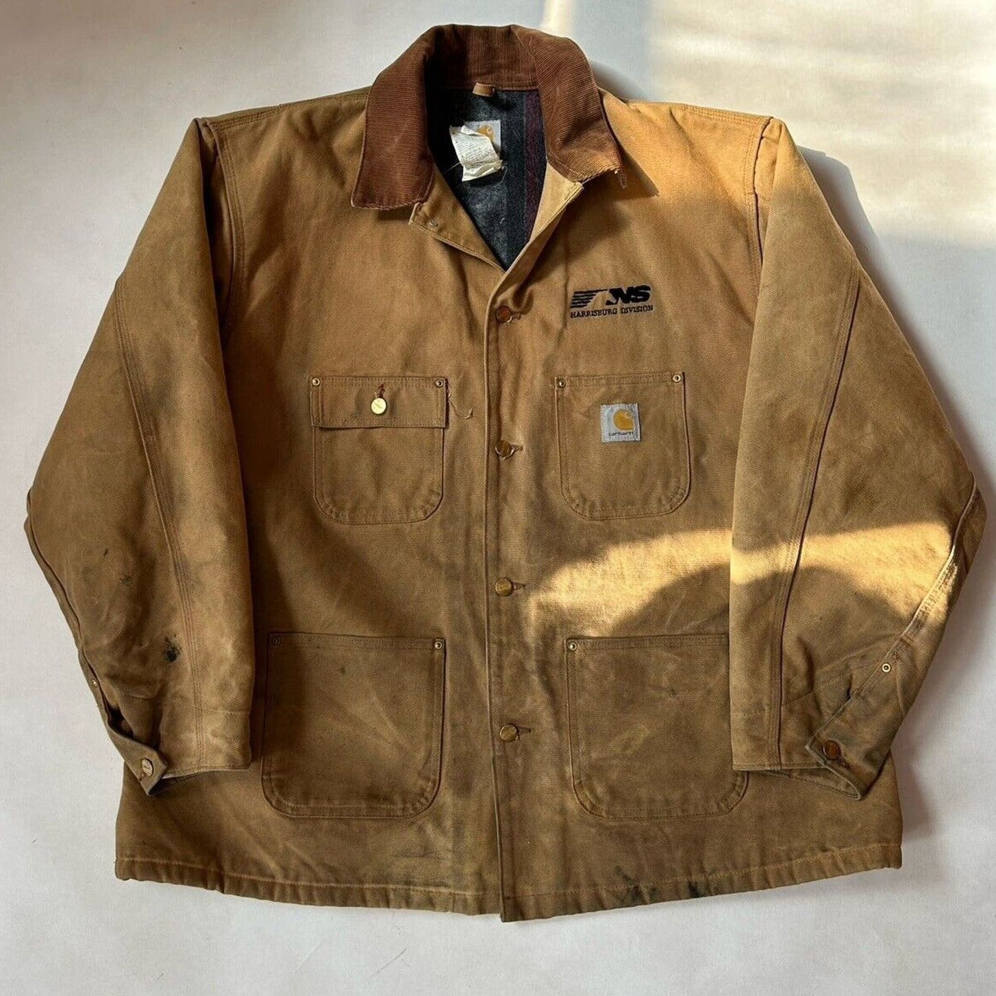 Carhartt Vintage Norfolk Southern Carhartt Jacket Blanket Lined XXL ...
