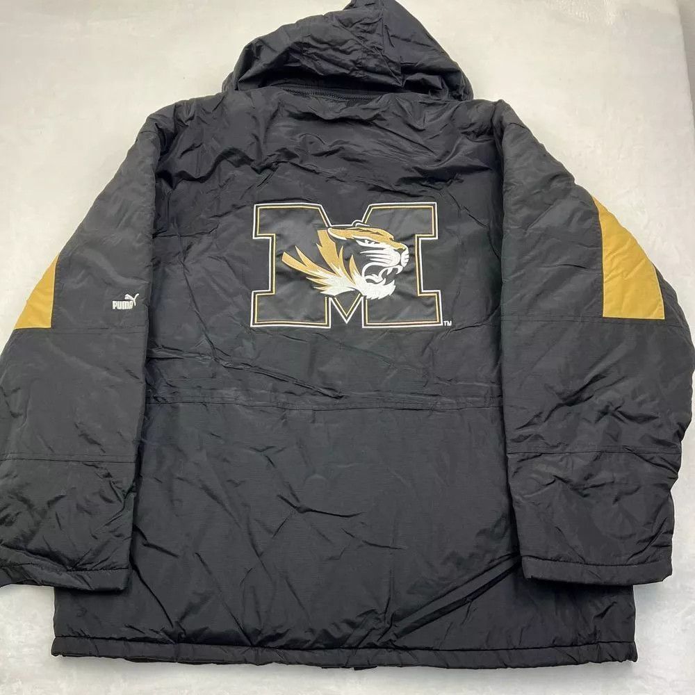 Puma × Vintage Missouri Tigers Puffer Jacket XXL Removable Hoodie | Grailed