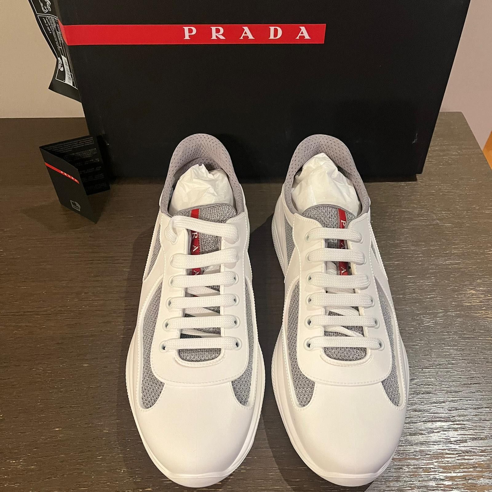 Prada Americas Cup Sneakers Low Top Sneakers in White | Grailed